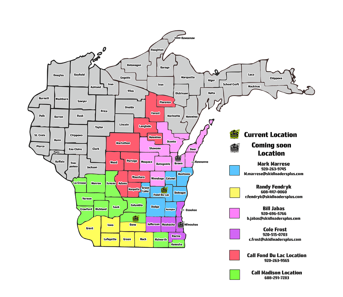 Contact Us | Skidloaders Plus | Fond Du Lac, WI | Construction ...